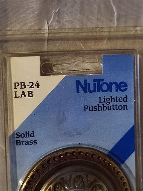 Nutone Doorbell Chime Button Vintage Pb 24 Lab Door Bell Lighted Push