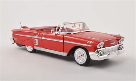 Miniature Chevrolet Impala Motormax Cabriolet Rouge Voiture Miniature