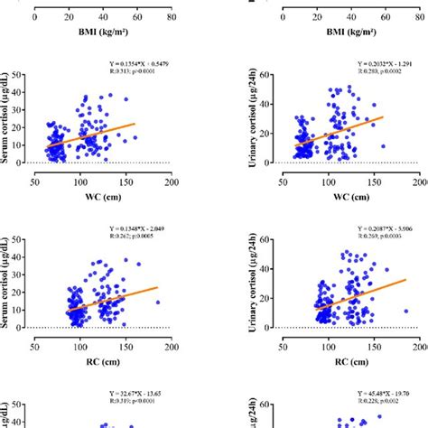 Simple Linear Correlation Analysis Between The Adiposity Parameters And