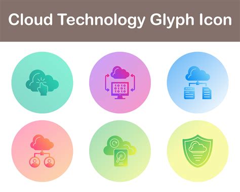 Cloud Technology Vector Icon Set 21014178 Vector Art At Vecteezy