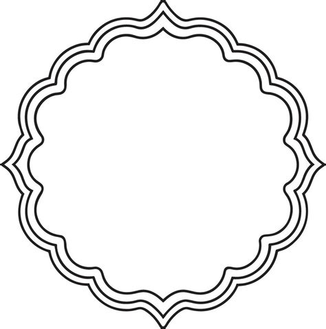 Oval Border Frame Deco Label Simple Line Corner Design 44797110 Vector