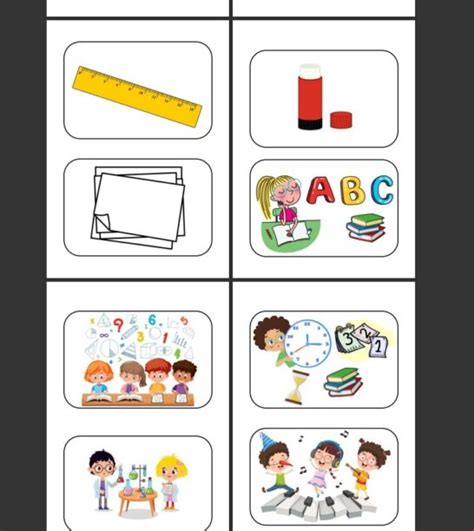 School Objects And Subjects Flashcards • Edudoro