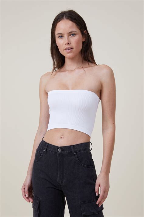 Seamless Ellie Tube Top White Cotton On T Shirts Vests And Camis
