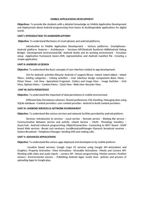 1 Mobile Applications Development Mobile Applications Development