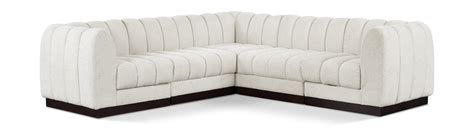 Porter Cream Chenille Fabric Modular Sectional Sec5c Casabycoco