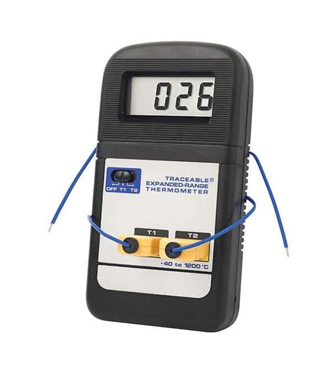 Traceable® Dual Input Expanded Range Thermocouple Thermometer With