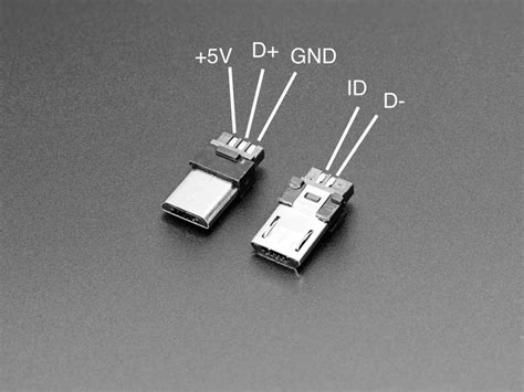 Usb Diy Connector Shell Type Micro B Plug Id 1390 Adafruit