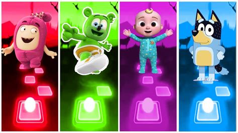 Oddbods Newt Gummy Bear Cocomelon Bluey Bingo Who Will Win
