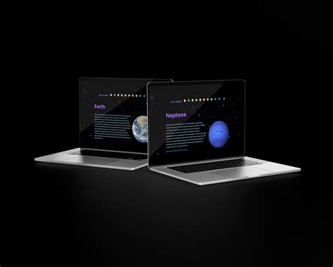 solar system website behance