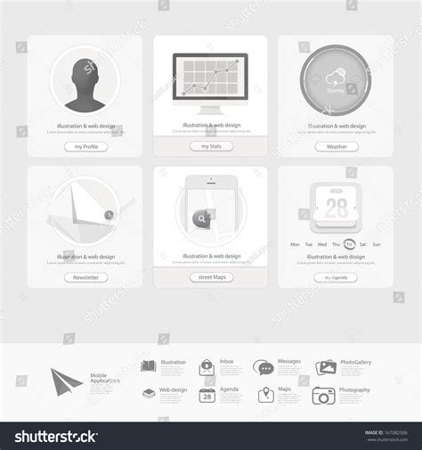 Collection Flat Ui Design Elements Website Stock Vector Royalty Free Shutterstock