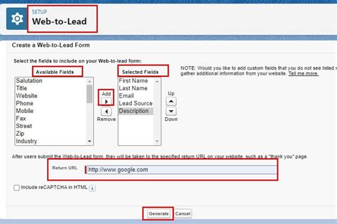 Salesforce Web To Lead Steps Guide To Create And Set Up