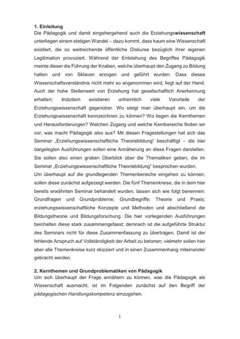 Grundbegriffe der Pädagogik und Erziehungswissenschaften GRIN Grin