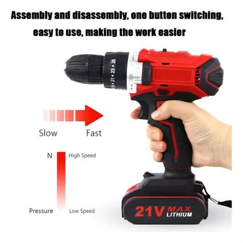 Destornillador inalámbrico profesional de 21 V 2 pilas Color Us Plug