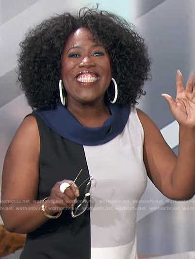 Wornontv Sheryls Colorblock Cowl Neck Top On The Talk Sheryl Underwood Clothes And