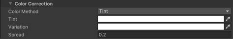 Nature Shaders Material Editor Color Correction Tint