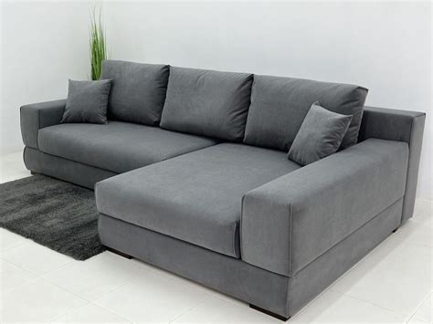 ᐉ Диван кутовий розкладний у вітальню спальню Woody Марсель дерево ламінована ДСП тканина Сірий