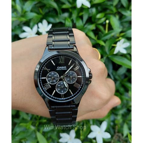 นาฬืกา Casio รุ่น Mtp V300gb 1a Mtp V300b 1a นาฬิกาผู้ชาย สายสแตนเลสสีดำ ของแท้ 100 รับประกัน