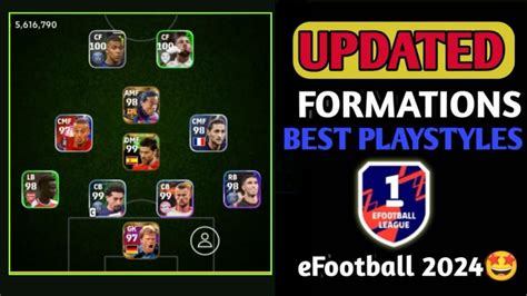 Updated Best Formations 🔥 In Efootball 2023 Mobile 4132 Available