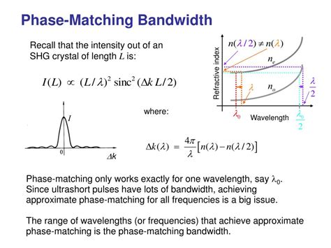 Ppt 8 Second Harmonic Generation Phase Matching Bandwidth And