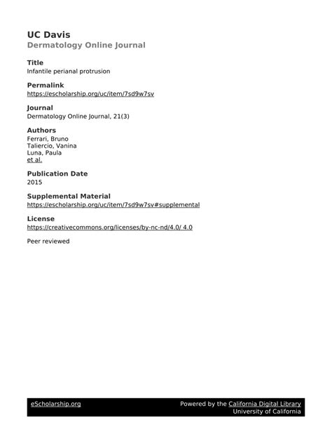 [pdf] Infantile Perianal Protrusion