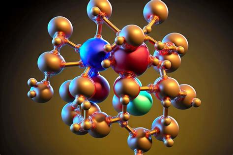 Premium Photo Molecule Closeup Structure Consisting Of Multicolored Spheres Connected To Each