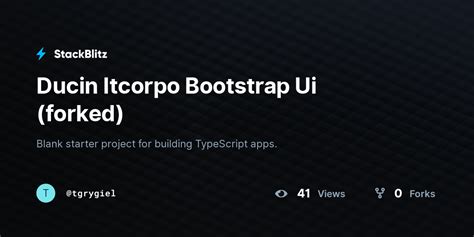 Ducin Itcorpo Bootstrap Ui Forked Stackblitz