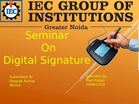 Pptx Seminar Presentation On Digital Signature Ppt Dokumentips
