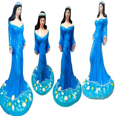 Iemanjá 30 Cm Beleza E Mistério Em Gesso Elo7