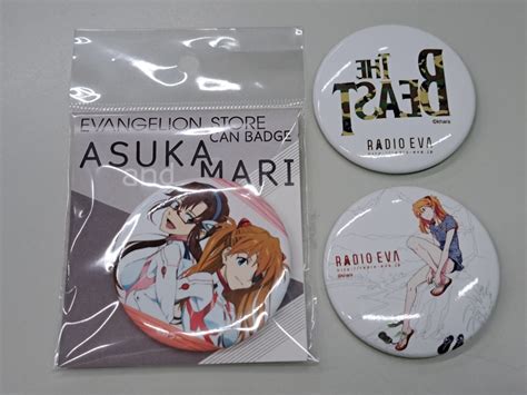 【未使用】エヴァンゲリオンストア Radio Eva エヴァ 缶バッジ 式波・アスカ・ラングレー マリ The Beast 未使用品の落札情報
