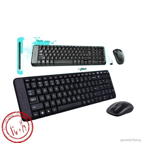 เตรียมจัดส่งคีย์บอร์ดและเม้าส์ไร้สาย Logitech Mk220 Wireless Mouse Keyboard คีย์ไทย อังกฤษ