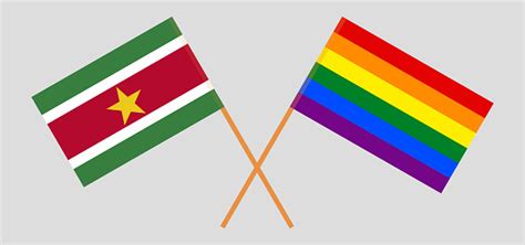 蘇里南和 Lgbtq 的交叉旗幟官方顏色正確比例向量圖形及更多6號圖片 6號 Lgbtqia文化 Lgbtqi權益 Istock