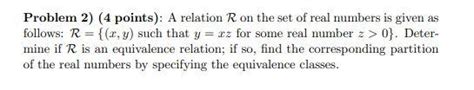 Solved Problem 2 4 Points A Relation R On The Set Of