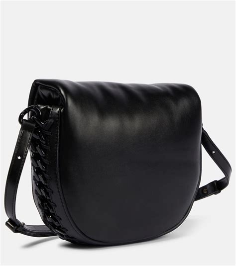 블랙 Frayme 미디엄 포 레더 숄더 백 Stella Mc Cartney Mytheresa
