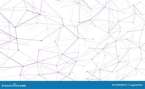 Background Of Interconnected White Lines And Dots Creating Connected Network Abstract