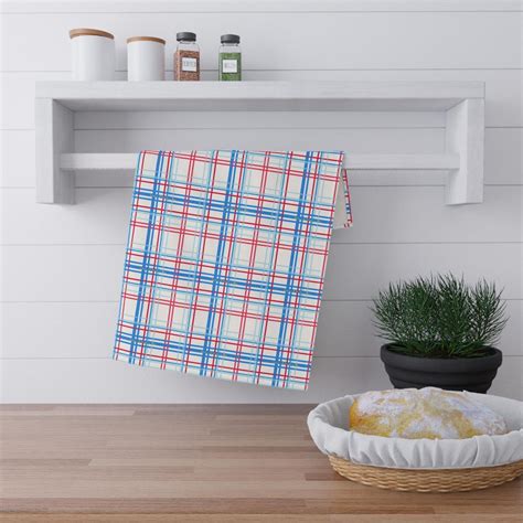 Divine Mercy Plaid Tea Towel Etsy