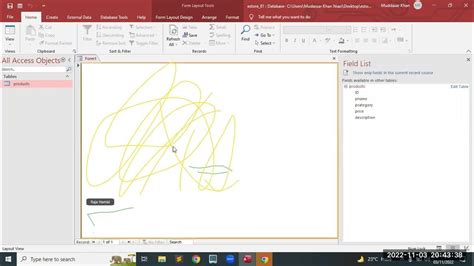 Ms Access How To Create Database Table Form In Urdu Hindi Youtube