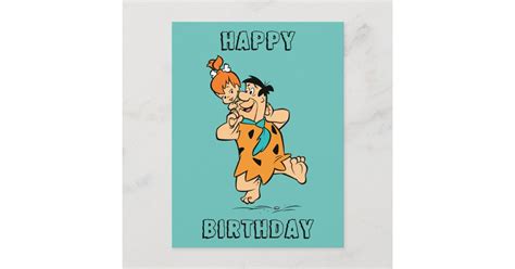 The Flintstones Fred And Pebbles Flintstone Postcard Zazzle