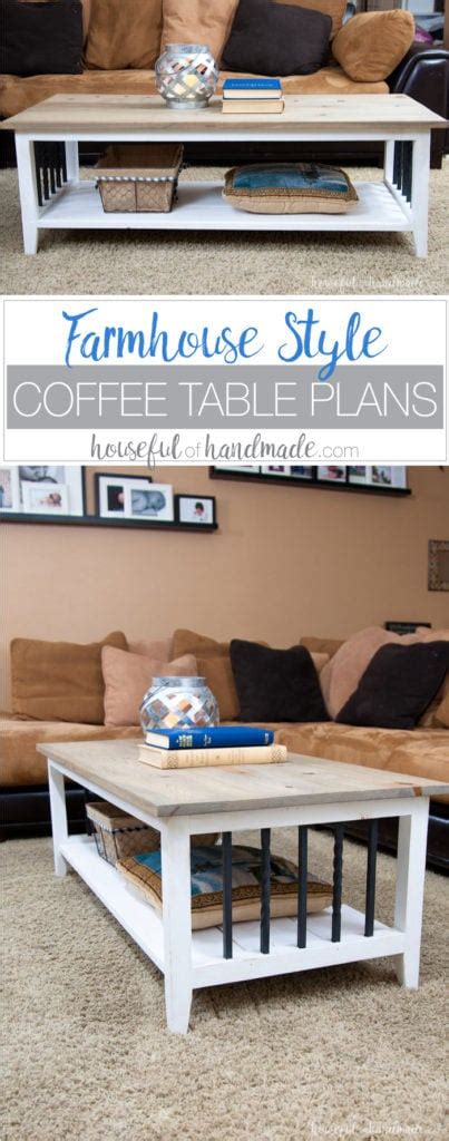 Farmhouse Coffee Table Build Plans Houseful Of Handmade