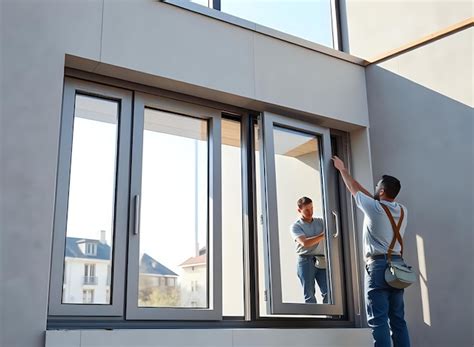 Window Frame Installation With Aluminium Components Premium Ai