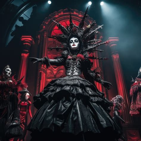 Free Ai Image People With Gothic Style Costumes And Make Up