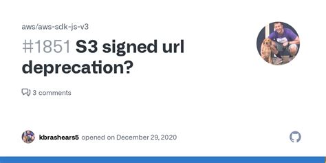 s3 signed url deprecation · issue 1851 · aws aws sdk js v3 · github