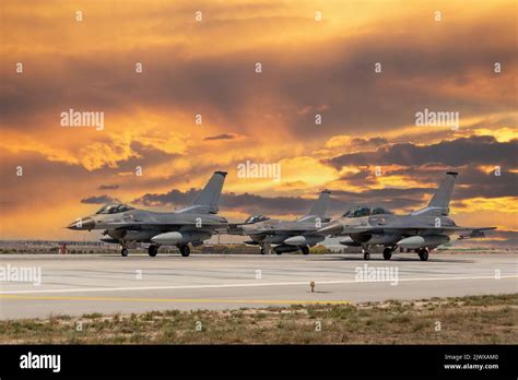 F Fighter Jet In A Taxiing Position In Turkey Stock Photo Alamy