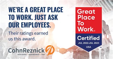 Cohnreznick Llp On Linkedin Cohnreznick Certified 2022 Great Place To