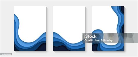 Penutup Potongan Kertas Abstrak Spanduk Vertikal Brosur Poster Warna