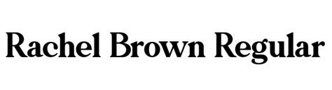 Rachel Brown Regular Font