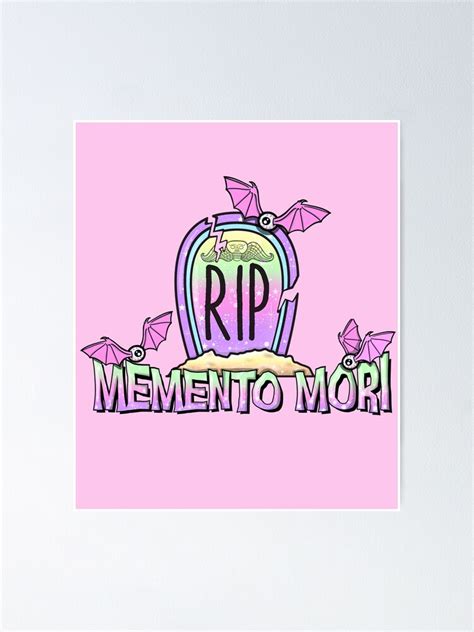 Pastel Goth Memento Mori Grave Eyeball Bats Poster For Sale By