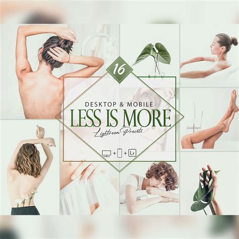 16 Less Is More Lightroom Presets Minimal Mobile Preset Bright Light