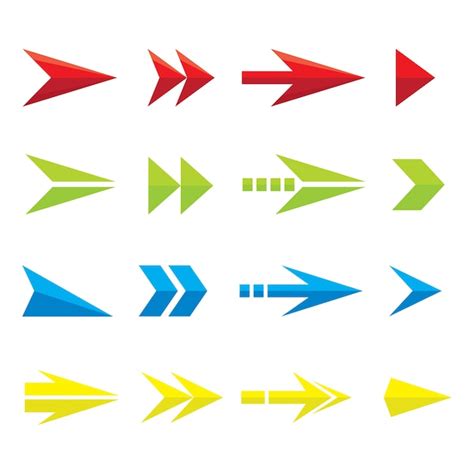 Premium Vector Arrow Icon Full Color Set
