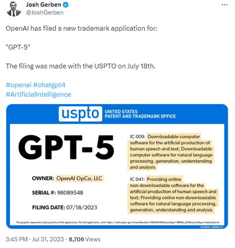 The Scoop On Gpt 5 Release Date And Trademark Details