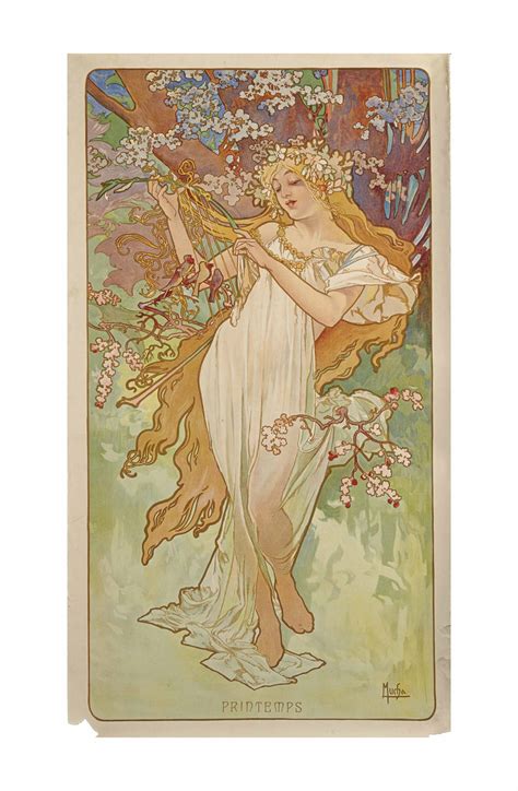 Alphonse Mucha 1860 1939 Printemps Spring Christies